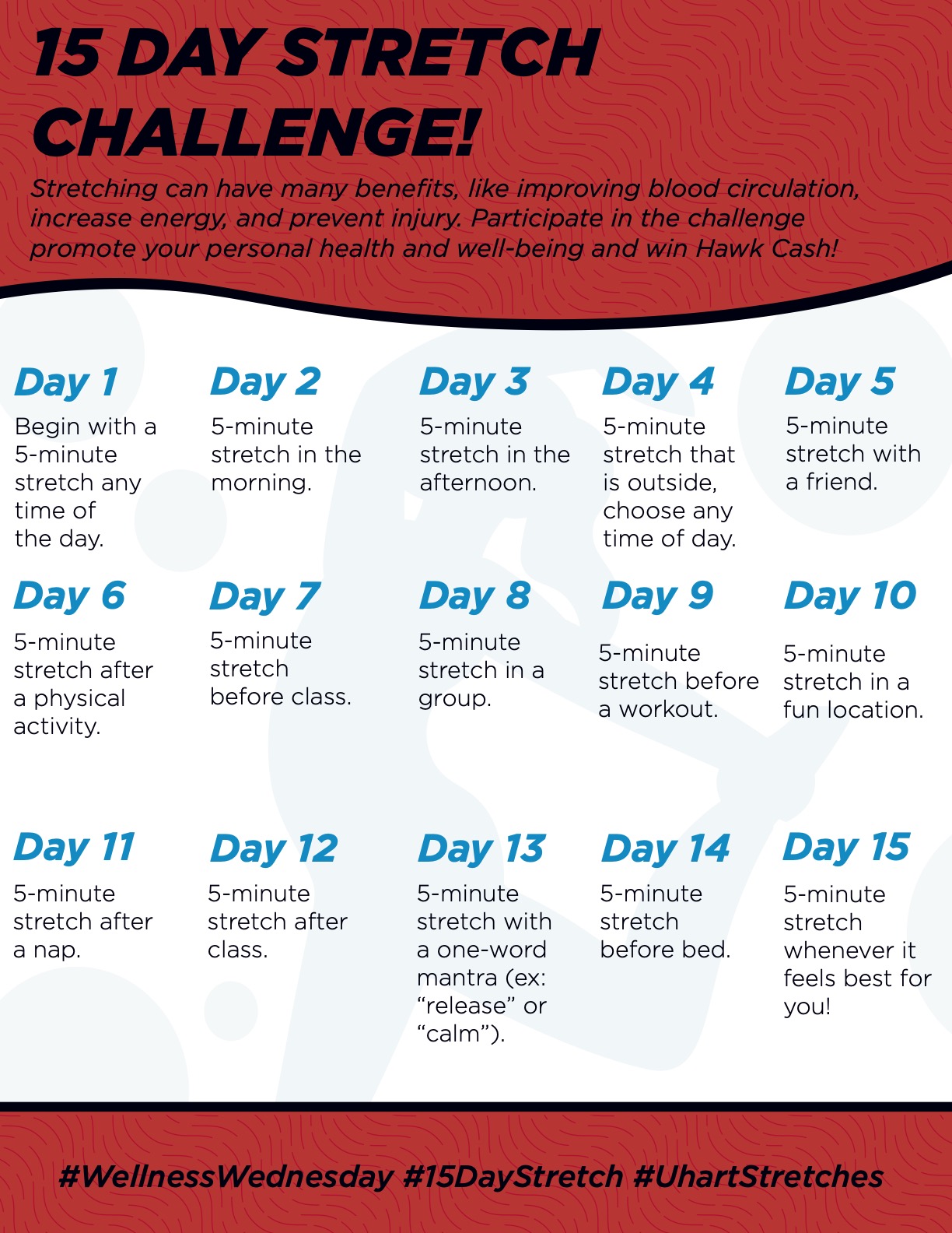 Wellness Wednesday: 15 Day Stretch - University of Hartford