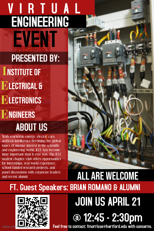 IEEE Career Panel Event on April 21 | University of Hartford