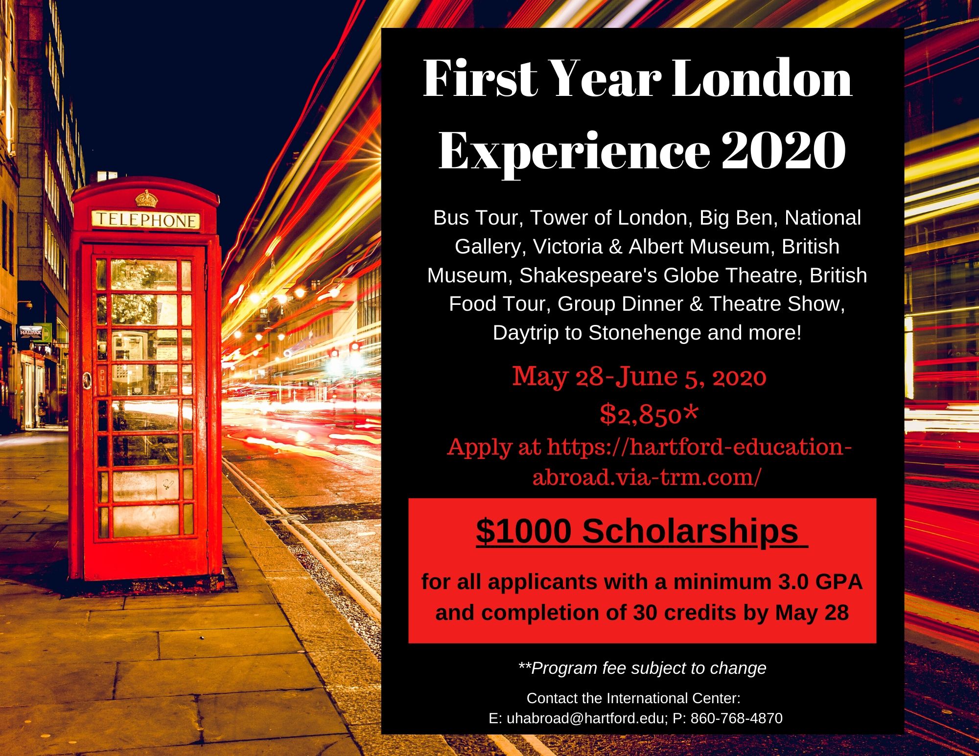 There's Still Time to Apply to the First Year London Experience 2020 ...