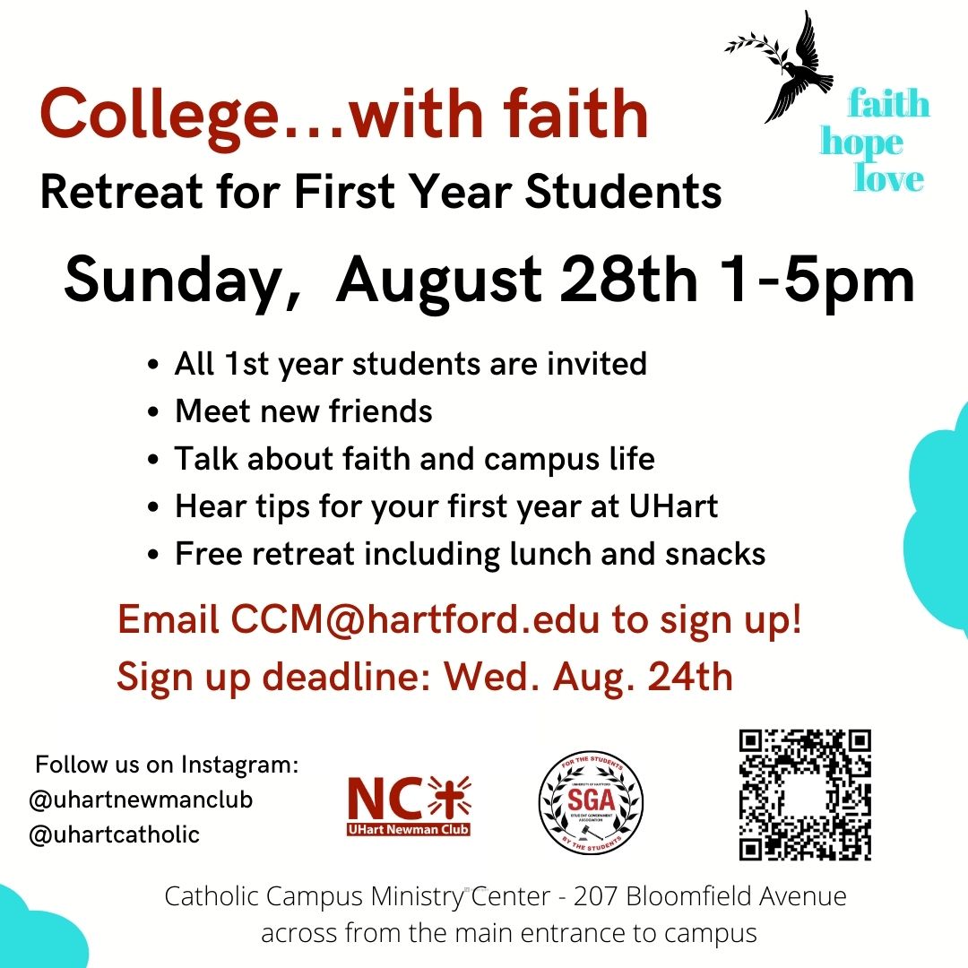 "College, with Faith!" First Year Student Retreat Aug. 28 - University ...