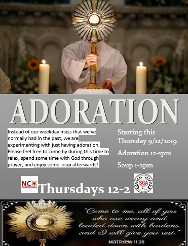 Thursday Adoration at Catholic Campus Ministry Center | University of ...