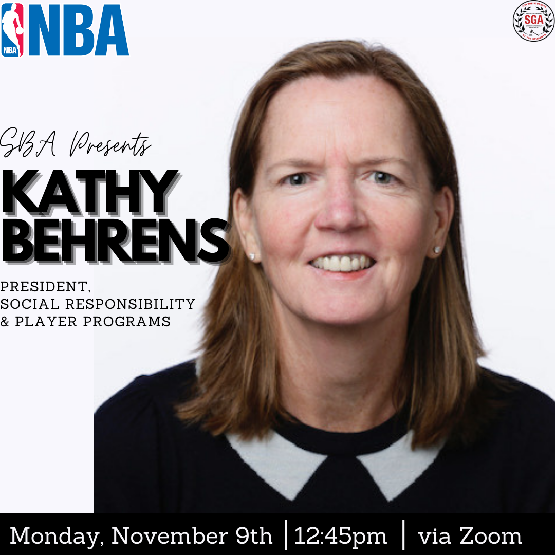 SBA Welcomes Kathy Behren's of the NBA | University of Hartford