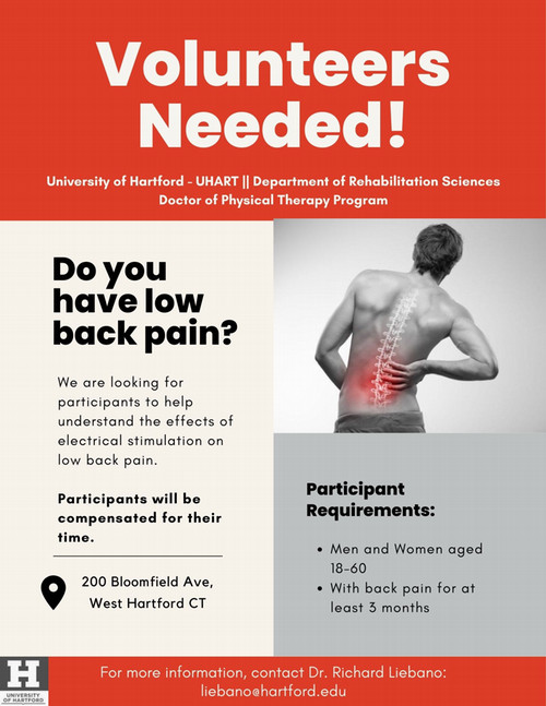 Lower Back Pain Study Seeking Participants - University of Hartford
