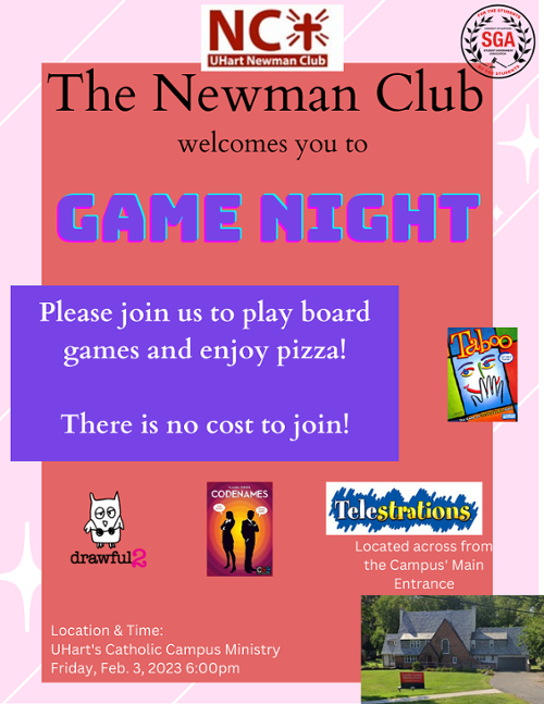 The Newman Club Game Night - University of Hartford