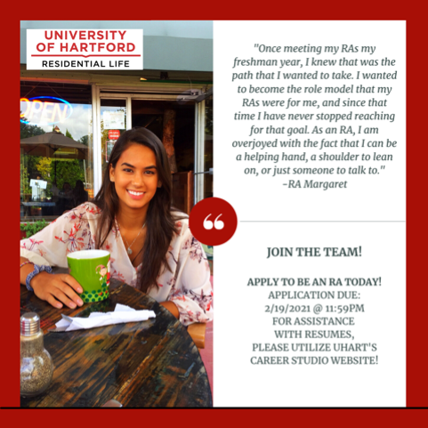 RA Recruitment | University of Hartford