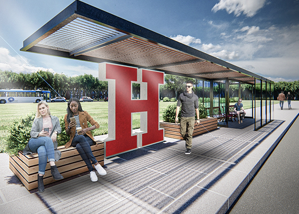 Architecture Students Create Winning Designs for UHart Bus Stop Competition | University of Hartford